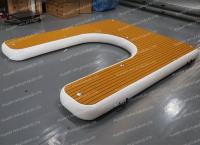 China Inflatable Yacht Dock 4x4m Heavy Duty Drop Stitch Floating Platform for Jet Ski Swimming Sunbathing for sale