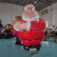 China Giant 3m PVC Inflatable Santa Claus for Outdoor Christmas Yard Decoration for sale