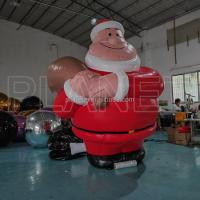 China Giant 3m PVC Inflatable Santa Claus for Outdoor Christmas Yard Decoration for sale
