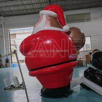 China Giant 3m PVC Inflatable Santa Claus for Outdoor Christmas Yard Decoration for sale