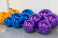 China Wholesale Durable Giant Inflatable PVC Mirror Ball 1m Dia for Stage Hanging for sale