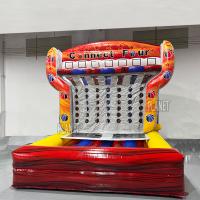China Inflatable Basketball Connect 4 Toss Game 3.65m x 3m x 3.65m Outdoor Party Rental for sale