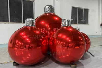 China Giant Double Layer PVC Inflatable Christmas Mirror Ball 60cm 80cm 100cm Decoration for sale