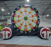 China Inflatable Football Dart Board 3m 4m 5m PVC Soccer Darts Game with Hook and Loop Balls for sale