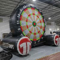 China Inflatable Football Dart Board 3m 4m 5m PVC Soccer Darts Game with Hook and Loop Balls for sale