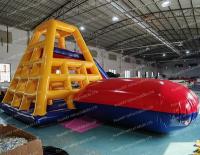 China Inflatable Water Tower Climbing Slide 8m x 4.5m x 5m H with 0.65mm PVC Tarpaulin for sale
