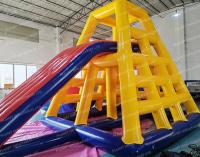 China Inflatable Water Tower Climbing Slide 8m x 4.5m x 5m H with 0.65mm PVC Tarpaulin for sale