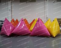 China Custom Logo Inflatable Water Buoy 1x1m for Triathlon Racing Markers Durable PVC for sale