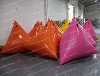 China Custom Logo Inflatable Water Buoy 1x1m for Triathlon Racing Markers Durable PVC for sale