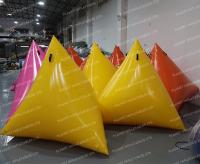 China Custom Logo Inflatable Water Buoy 1x1m for Triathlon Racing Markers Durable PVC for sale