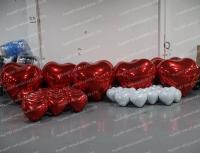 China Double Layer Reflective PVC Mirror Heart Balloon 1m Diameter for Event Decoration for sale