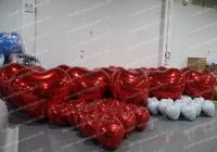 China Double Layer Reflective PVC Mirror Heart Balloon 1m Diameter for Event Decoration for sale