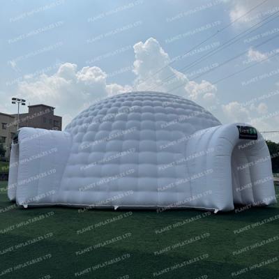 China Inflatable Igloo Dome Tent 12m Diameter PVC Waterproof Camping Party Outdoor Marquee for sale