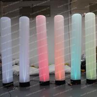 China Customizable Inflatable LED Pillar Column 200cm Height with Color Changing Lights for Party Event Decoration for sale