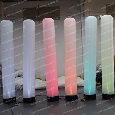 China Customizable Inflatable LED Pillar Column 200cm Height with Color Changing Lights for Party Event Decoration for sale