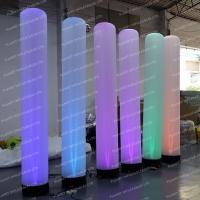 China Customizable Inflatable LED Pillar Column 200cm Height with Color Changing Lights for Party Event Decoration for sale
