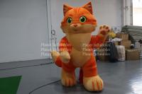 China Giant Custom Plush Advertising Orange Inflatable Cat 3m Height for Decoration for sale