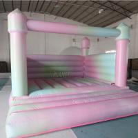 China PVC White Inflatable Bounce House 3x3m Commercial Rainbow Jumping Castle for Kids for sale