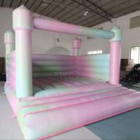China PVC White Inflatable Bounce House 3x3m Commercial Rainbow Jumping Castle for Kids for sale