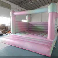 China PVC White Inflatable Bounce House 3x3m Commercial Rainbow Jumping Castle for Kids for sale