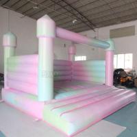 China PVC White Inflatable Bounce House 3x3m Commercial Rainbow Jumping Castle for Kids for sale