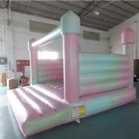 China PVC White Inflatable Bounce House 3x3m Commercial Rainbow Jumping Castle for Kids for sale