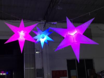 China Wholesale LED Inflatable Star Balloon 1M to 2.5M Christmas Hanging Decorative Lights for Party Wedding Stage for sale