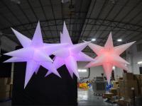 China Wholesale LED Inflatable Star Balloon 1M to 2.5M Christmas Hanging Decorative Lights for Party Wedding Stage for sale