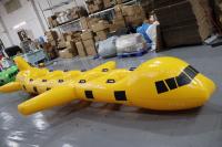 China Inflatable Airplane Hole Race Game Outdoor Team Building Toy 0.65mm PVC Custom Size for sale