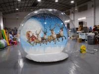 China Giant Inflatable Clear Human Snow Globe 4m Diameter for Christmas Decoration and Party Rental for sale