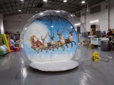 China Giant Inflatable Clear Human Snow Globe 4m Diameter for Christmas Decoration and Party Rental for sale