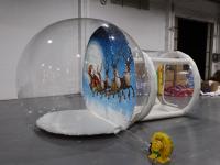China Giant Inflatable Clear Human Snow Globe 4m Diameter for Christmas Decoration and Party Rental for sale