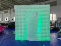 China Inflatable Photo Booth Tent 2.5x2.5x2.5m with Colorful LED Lights 360 Backdrop for sale