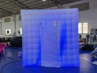 China Inflatable Photo Booth Tent 2.5x2.5x2.5m with Colorful LED Lights 360 Backdrop for sale