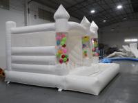 China Luxury White Inflatable Combo Bounce House Slide for Backyard for sale