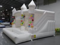 China Luxury White Inflatable Combo Bounce House Slide for Backyard for sale