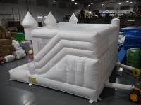 China Luxury White Inflatable Combo Bounce House Slide for Backyard for sale