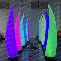 China Custom Inflatable LED Light Column for Advertising Event Decoration Durable Oxford Cloth 16 Color Remote for sale