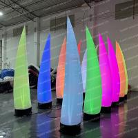 China Custom Inflatable LED Light Column for Advertising Event Decoration Durable Oxford Cloth 16 Color Remote for sale