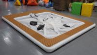 China EVA Inflatable Yacht Pool 4x3m with Anti Jellyfish Net for Ocean Swimming for sale