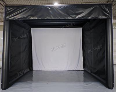 China Custom Inflatable Golf Simulator Enclosure Pop Up Tent 12x10ft for Training and Exhibition for sale