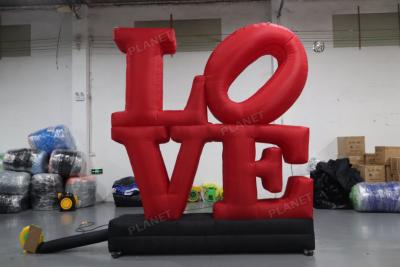 China Custom Inflatable LOVE Letter Billboard 3.5m H Outdoor Advertising Display for sale