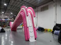 China Customized Floating Inflatable Yacht Water Slide 0.9mm PVC for Sea Lake for sale