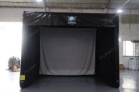 China Custom Portable Inflatable Golf Simulator Enclosure Tent 12x10ft with Movie Screen for Indoor Outdoor Rental for sale