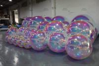 China Hanging Inflatable Mirror Ball 60cm Reflective Iridescent Sphere for Wedding Event Decoration for sale