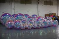 China Hanging Inflatable Mirror Ball 60cm Reflective Iridescent Sphere for Wedding Event Decoration for sale