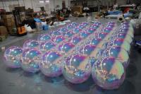 China Hanging Inflatable Mirror Ball 60cm Reflective Iridescent Sphere for Wedding Event Decoration for sale