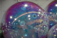 China Hanging Inflatable Mirror Ball 60cm Reflective Iridescent Sphere for Wedding Event Decoration for sale
