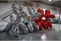 China Custom Giant Inflatable Mirror Dog 3m Reflective PVC Cartoon Model for Outdoor Event Decor for sale
