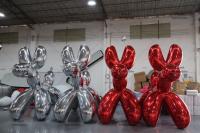 China Custom Giant Inflatable Mirror Dog 3m Reflective PVC Cartoon Model for Outdoor Event Decor for sale